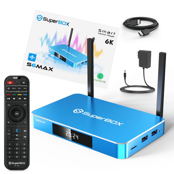 Super S6 Max Box ,2025 Pack 4GB RAM+64GB ROM,Dual-Band WiFi 6,Android ...