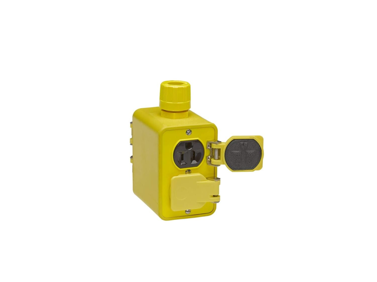 Super-Safeway Multiple Outlet Box - Yellow, Electrical Mounting Box ...