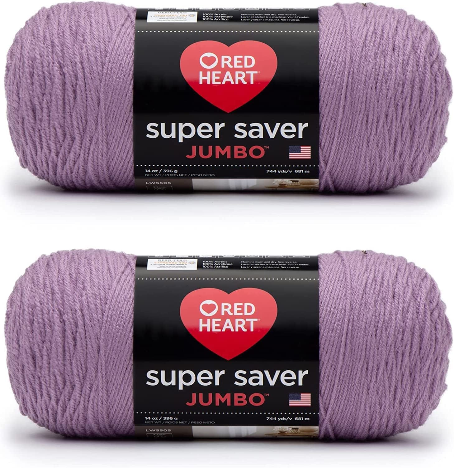 Super Saver Jumbo Orchid Yarn - 2 Pack of 396g/14oz - Acrylic - 4 ...