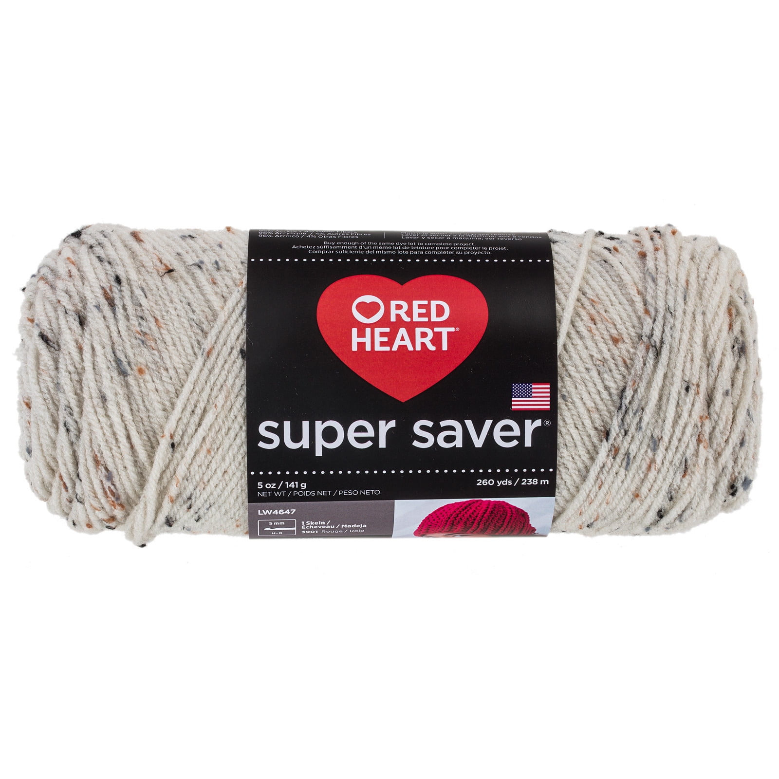 Red Heart Super Saver Yarn Variety Bundles - Aran Fleck, 12 Pack for ...