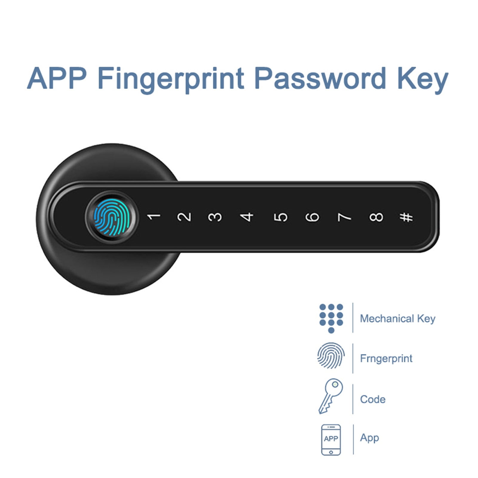 Super Security Fingerprint Door Lock Smart Keyless Entry Biometric ...