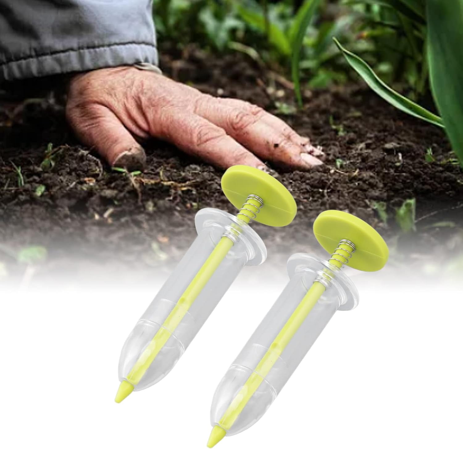 Super Seeder, 2Pcs Seeds Dispenser, Small Sower Seed Spreader Manual ...