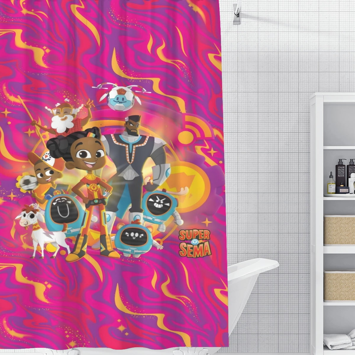 Super Sema-theme Bathroom Shower Curtain Home Decor,Bath Curtains ...