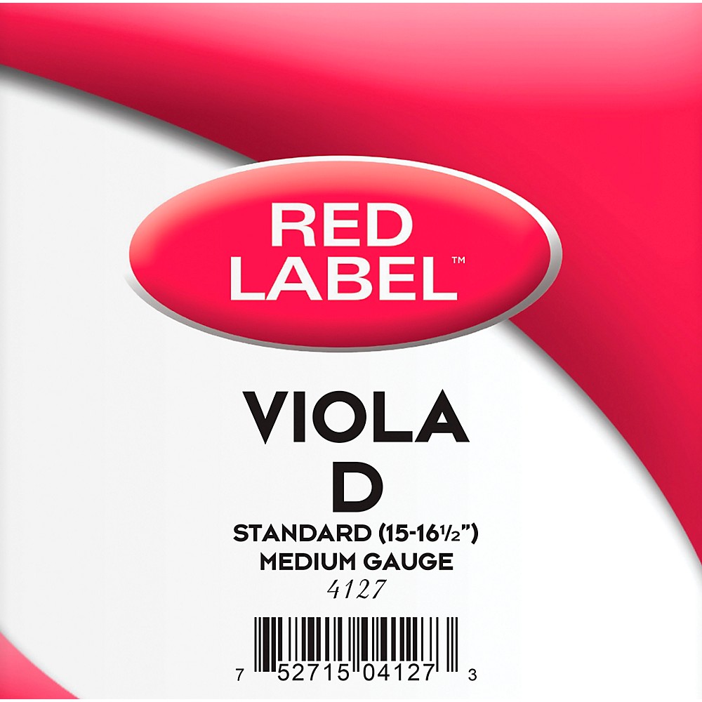 Super Sensitive Red Label Series Viola D String 15 to 16-1/2 in ...