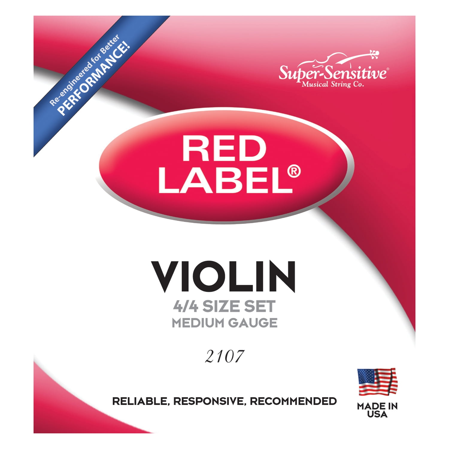 Super Sensitive Red Label Violin Set 4/4 Medium Gauge - Walmart.com