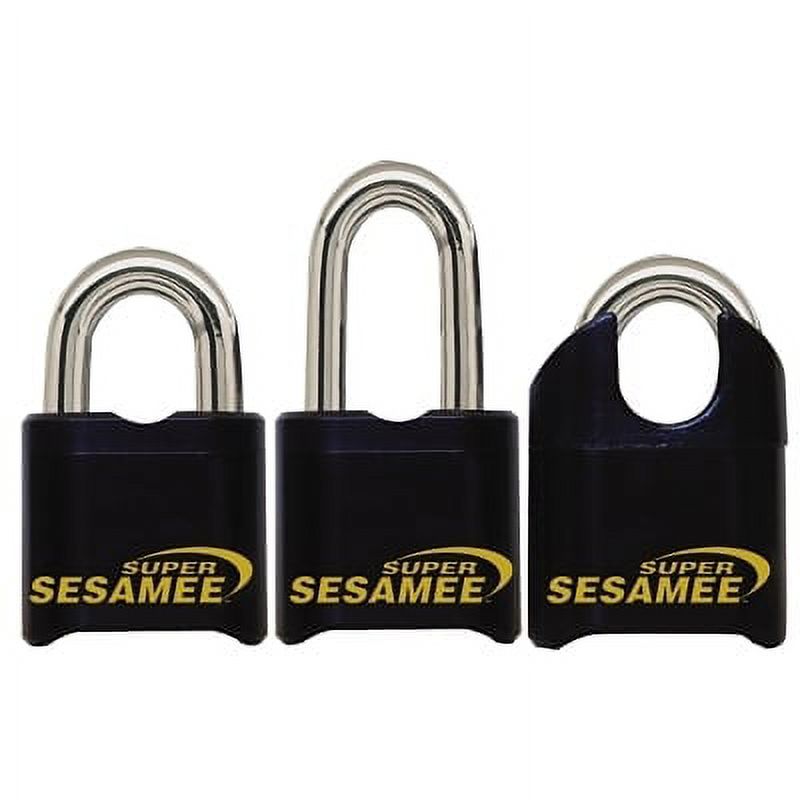 Super Sesamee Keyless Padlocks, 7/16 in Diam., 7/8 in W X 2 in H ...