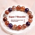 Super Seven Crystal Bracelet Natural Amethyst Multi-Gemstone Bracelet ...