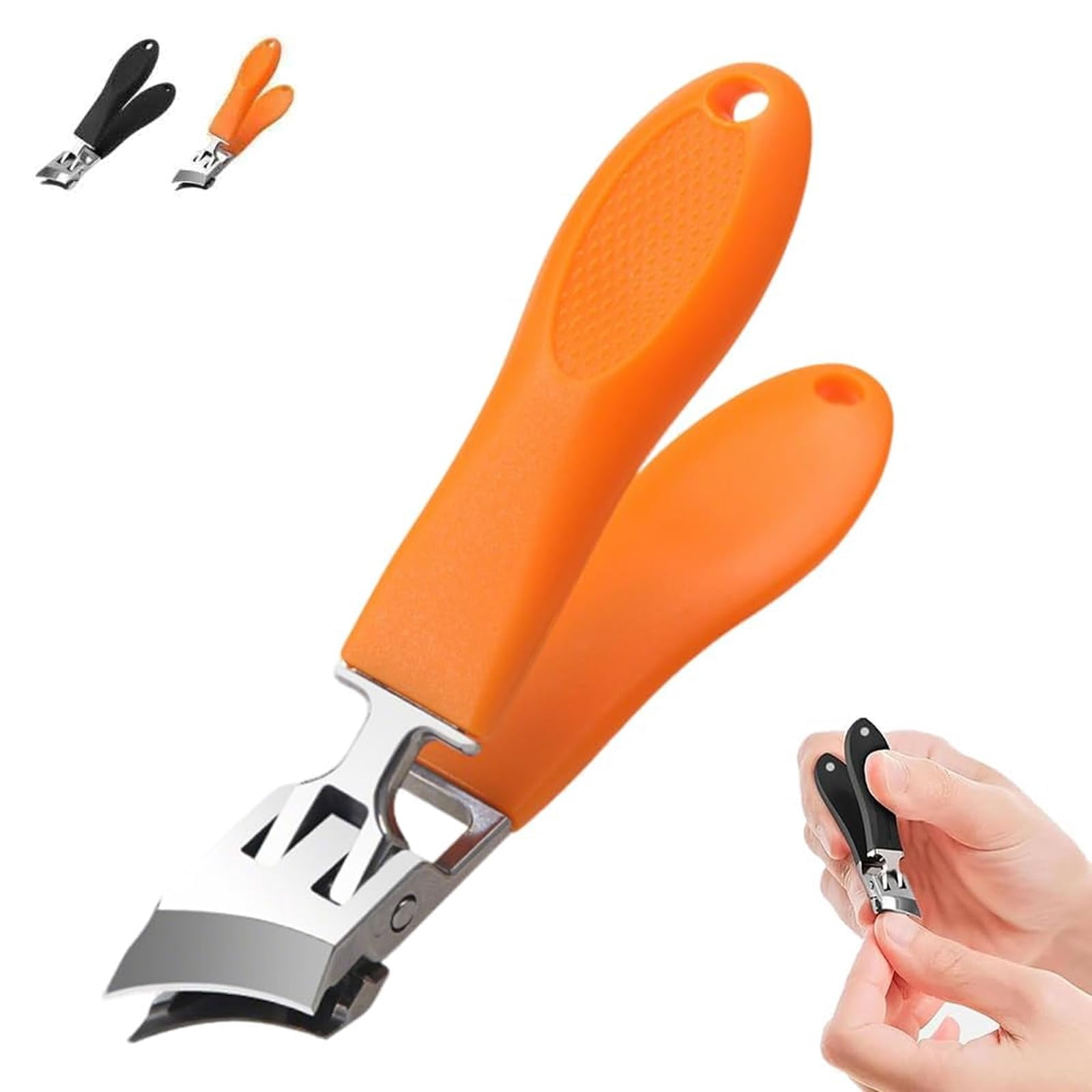 Super Sharp Oblique Nail Clippers, Wide Jaw Opening Anti-Splash Slanted ...