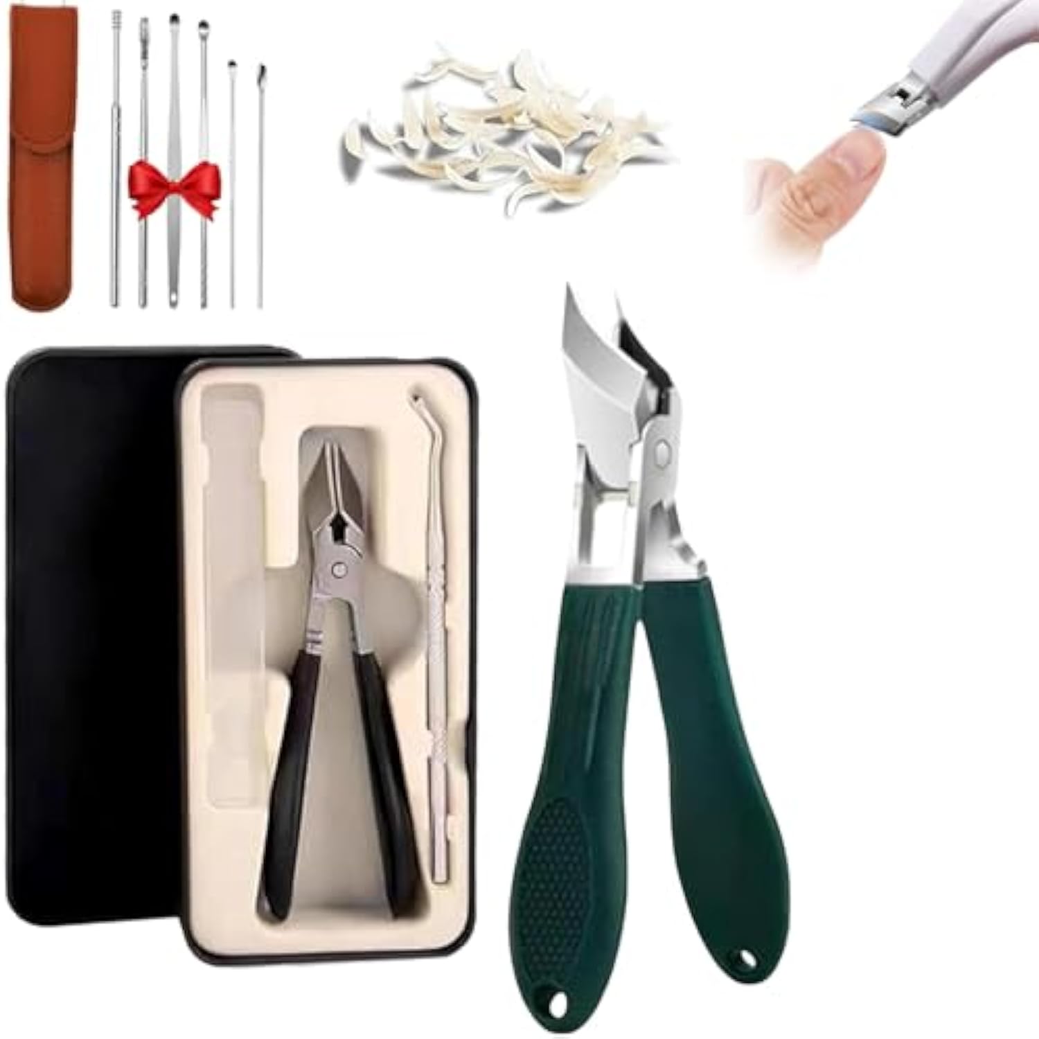 Super Sharp Oblique Nail Clippers, Wide Jaw Opening Anti-Splash Slanted ...