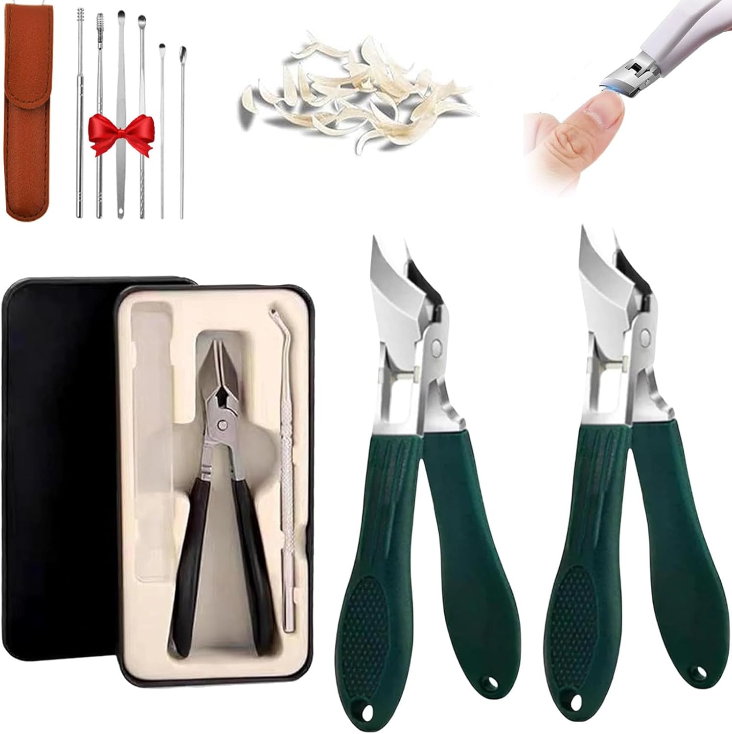 Super Sharp Oblique Nail Clippers, Wide Jaw Opening Anti-Splash Slanted ...