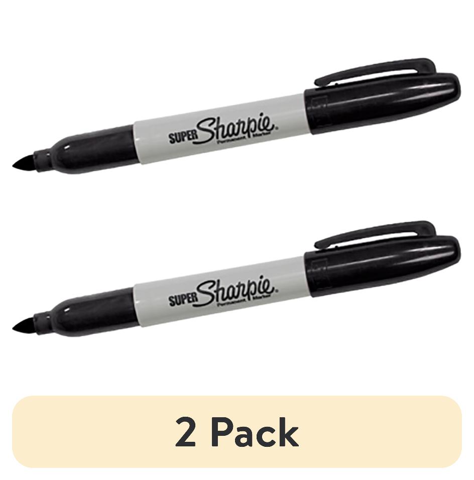 (2 pack) Super Sharpie Markers Black 12/Case MK305BK - Walmart.com