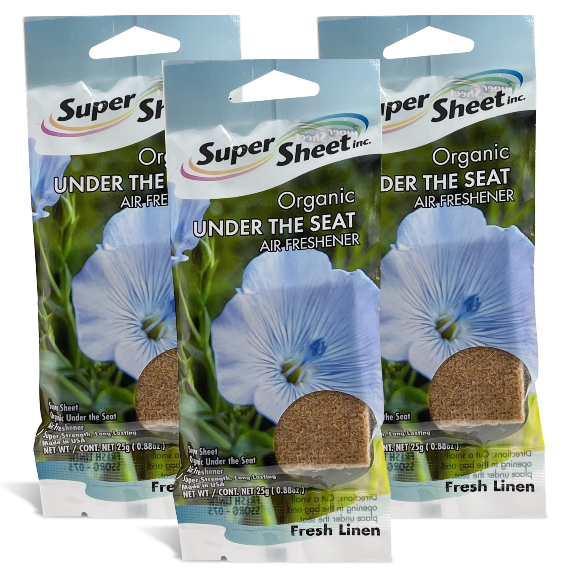 Super Sheet, Organic Under the Seat Car Air Freshener, Long Lasting ...