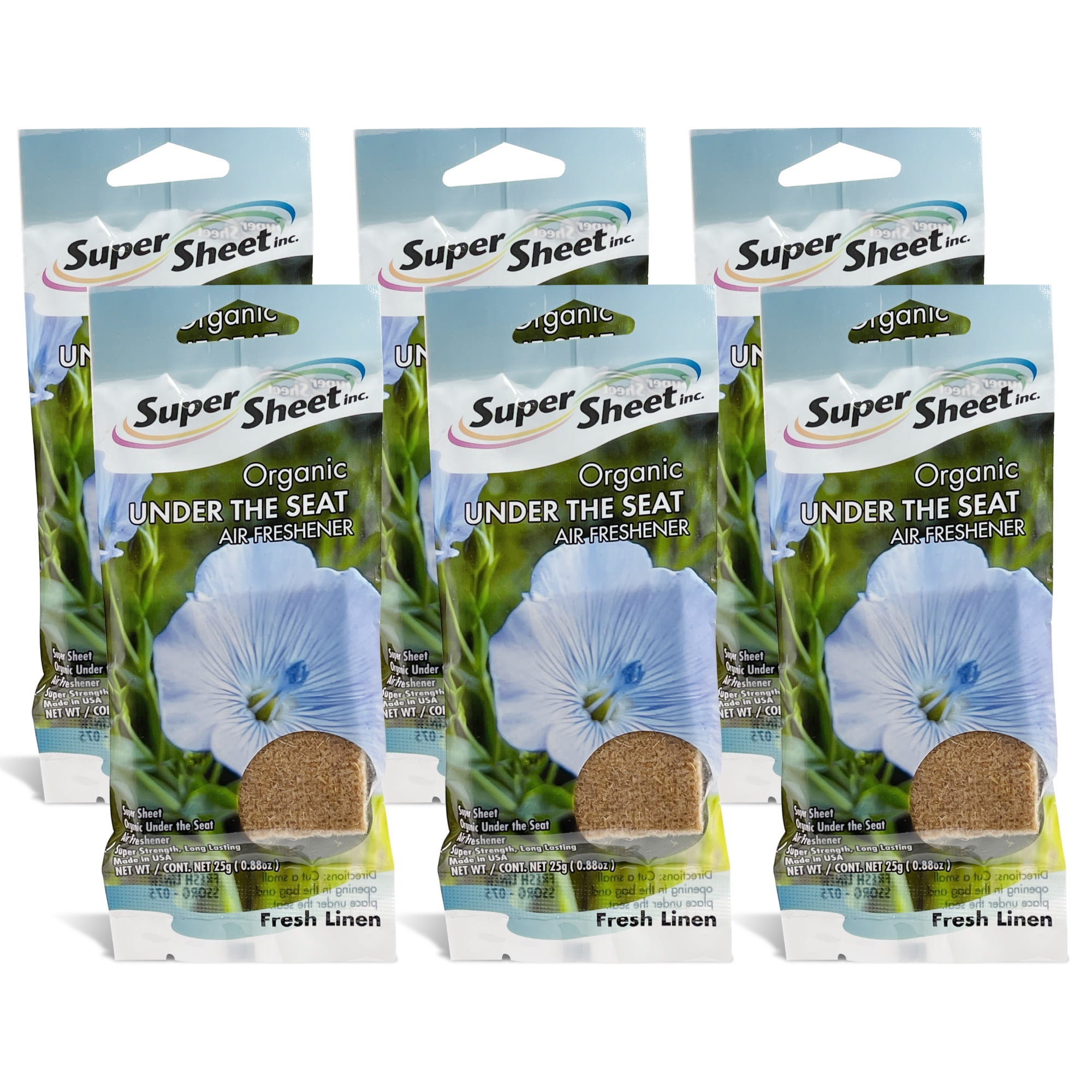 Super Sheet, Organic Under the Seat Car Air Freshener, Long Lasting ...