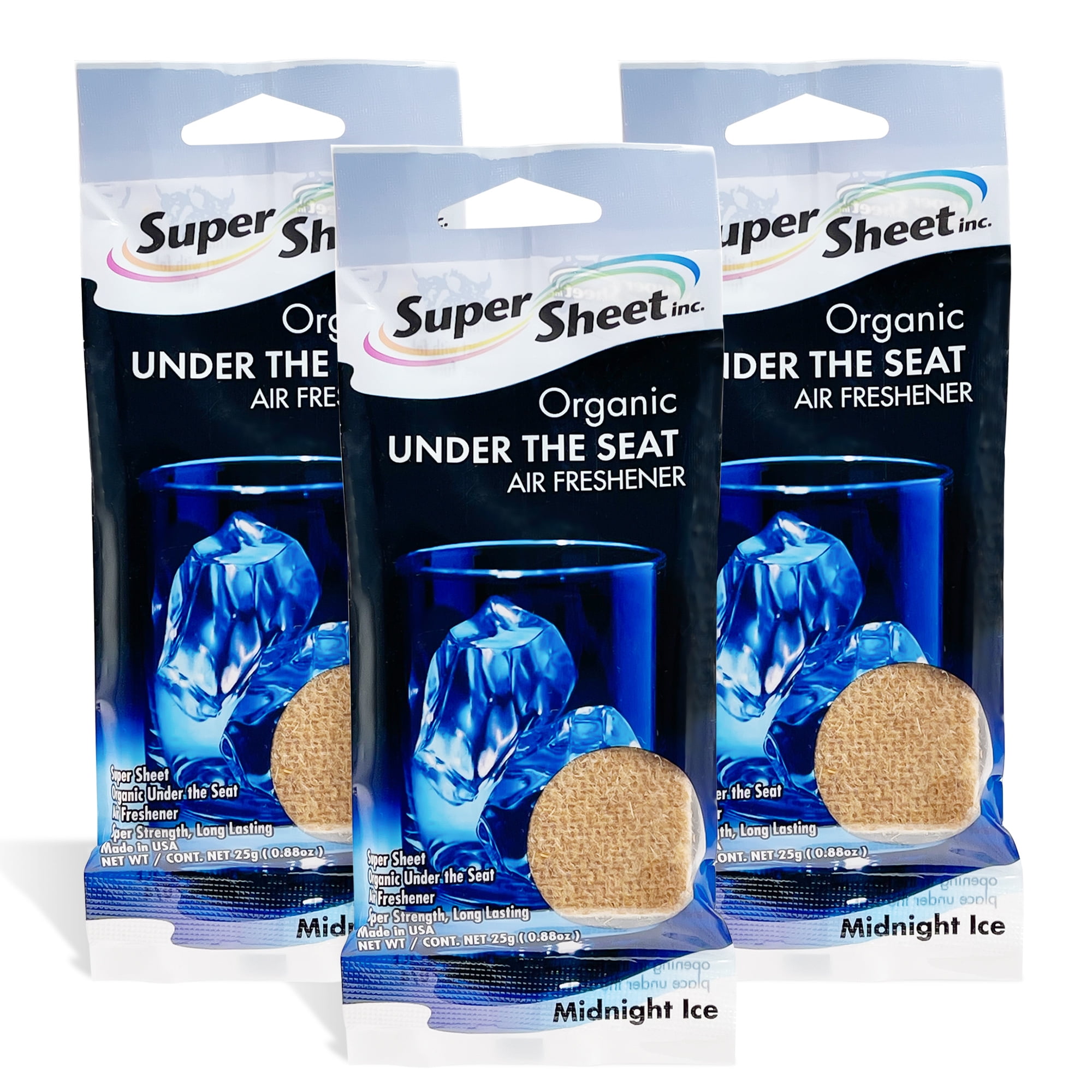 Super Sheet, Organic Under the Seat Car Air Freshener, Long Lasting ...