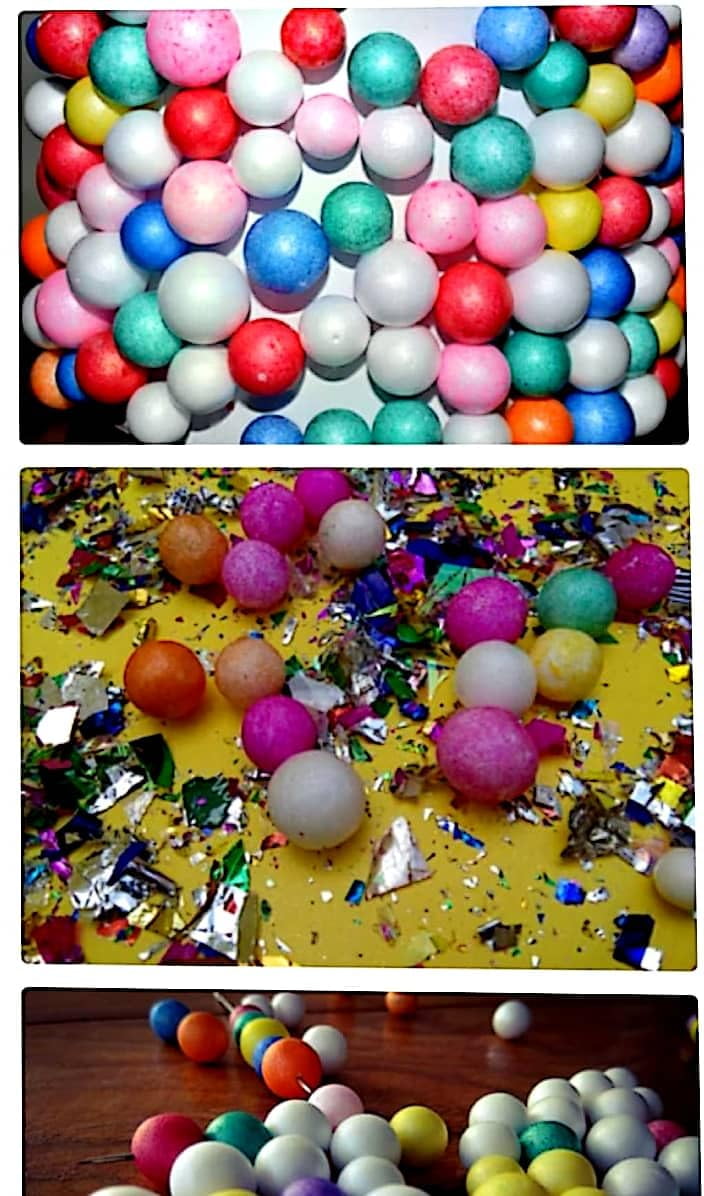 Super Shop New Colourful Craft Balls with Confetti for Celebrations ...