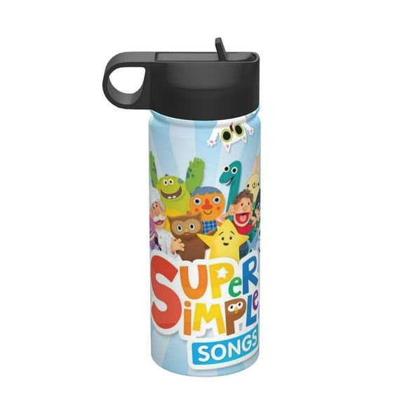 Super Simple Kids Insulated Water Bottle With Straw - 18 Oz Stainless ...