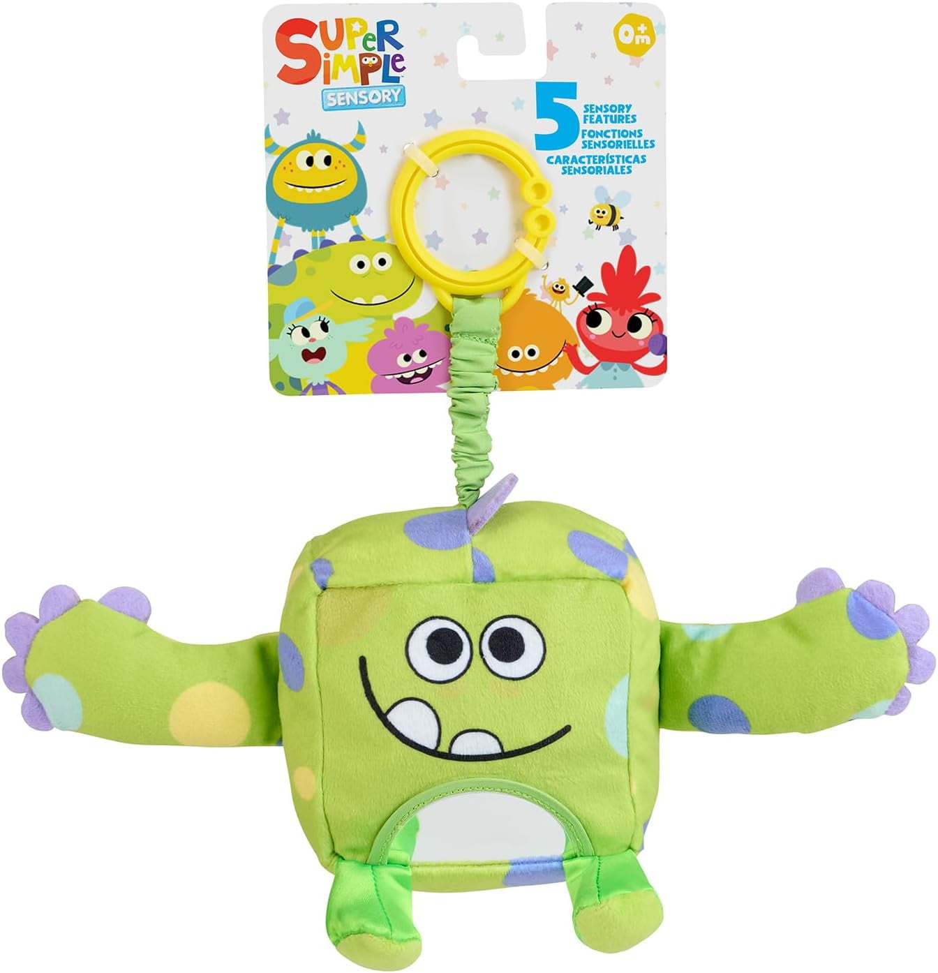 Super Simple WowWee Sensory Plush Monsters Hugo (Green) with 5+ Sensory ...