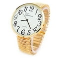 Super Size Gold Watch, Large Face, Easy Read, Stretch Band - Walmart.com