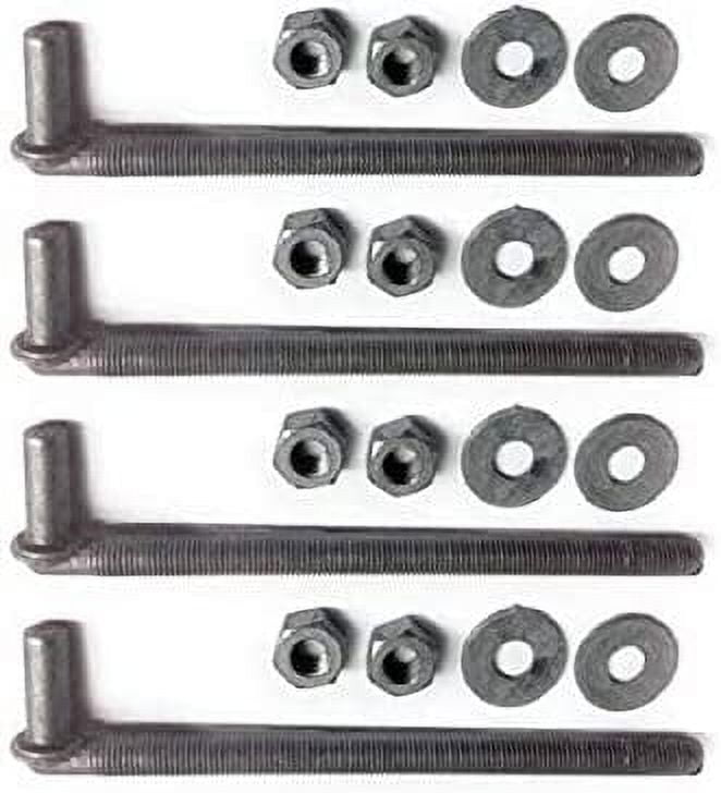 Super-Skin 4PCS J-Bolt Galvanize for Heavy Duty Driveway Gates 3/4" X ...
