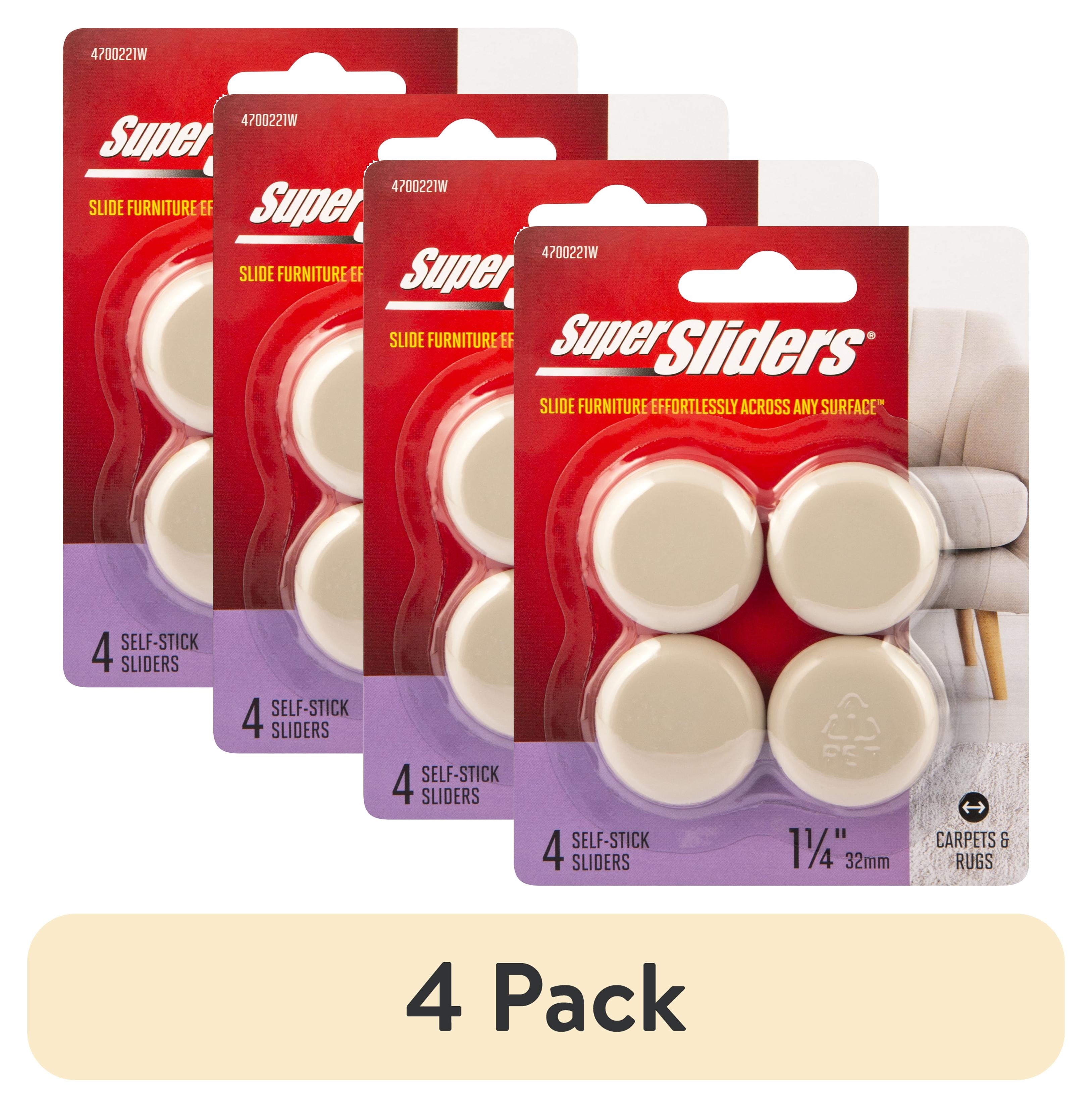 (4 pack) Super Sliders. 1-1/4 inch wide Round Self Stick Furniture ...
