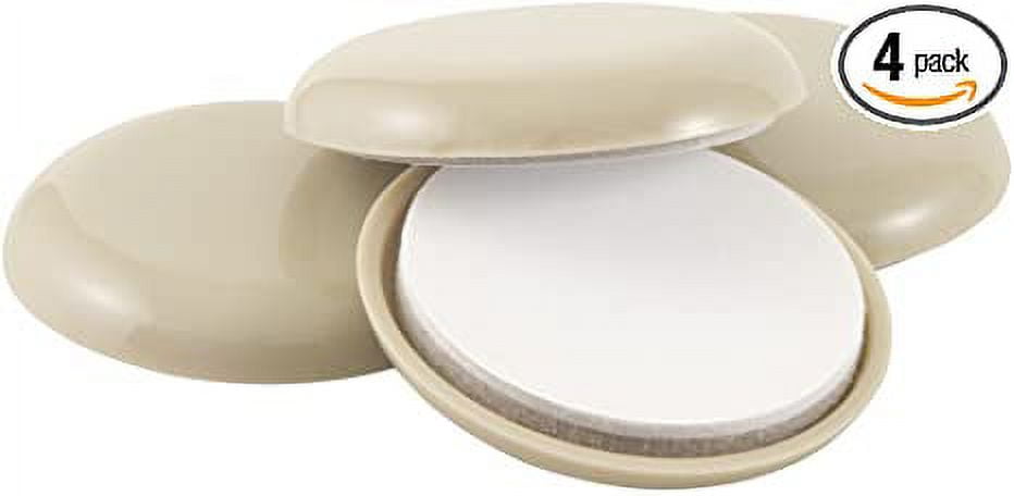 Super Sliders 1 1/8" Round Self-Stick Furniture Sliders, Beige (4 Pack ...