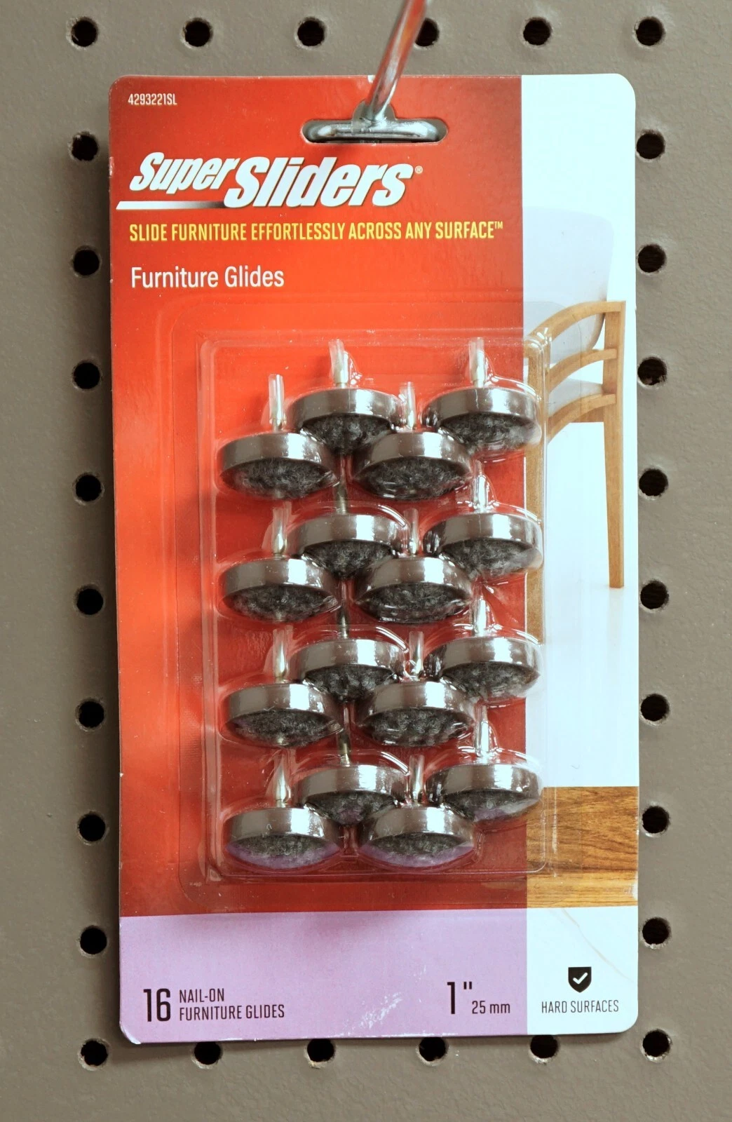 Super Sliders 1" Nail On Furniture Protective Chair Gliders New!! - Walmart.com