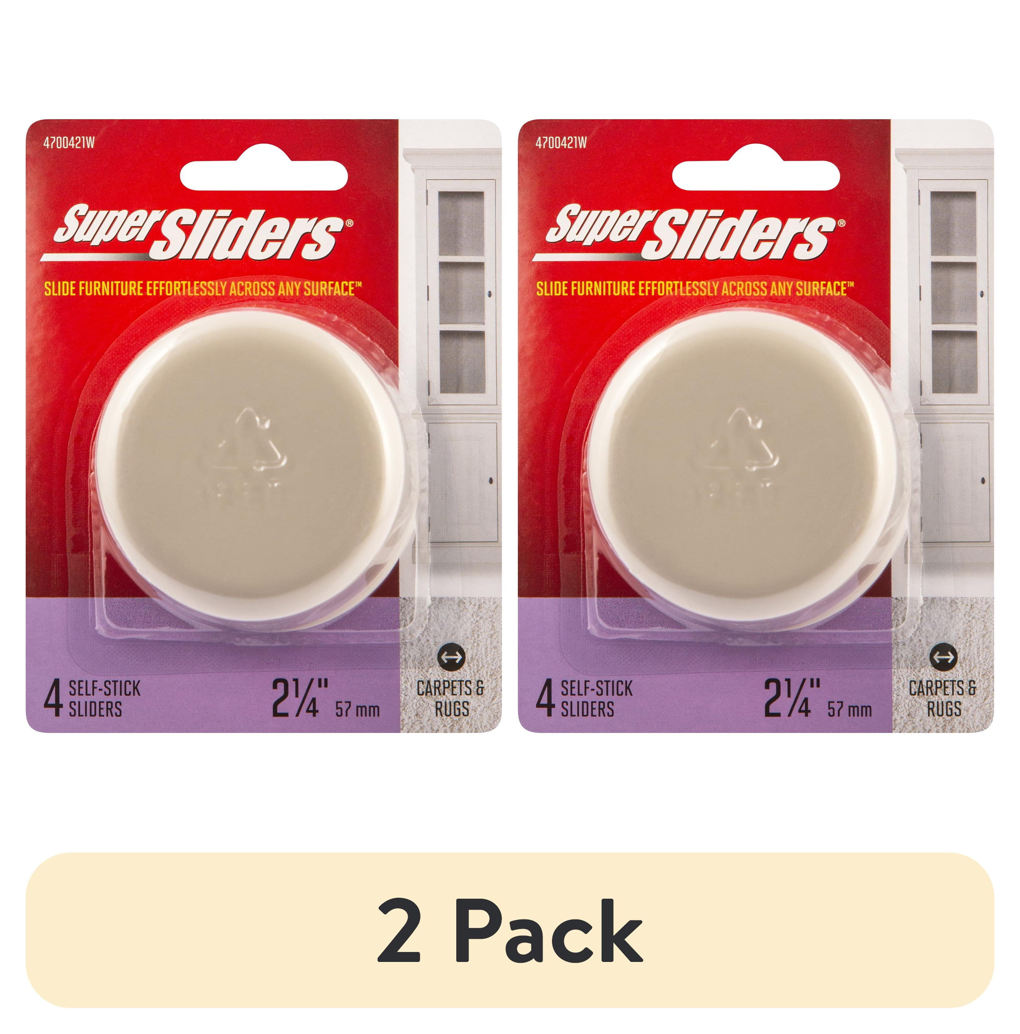 (2 pack) Super Sliders. 2-1/4" Round Self Stick Furniture Sliders Beige ...