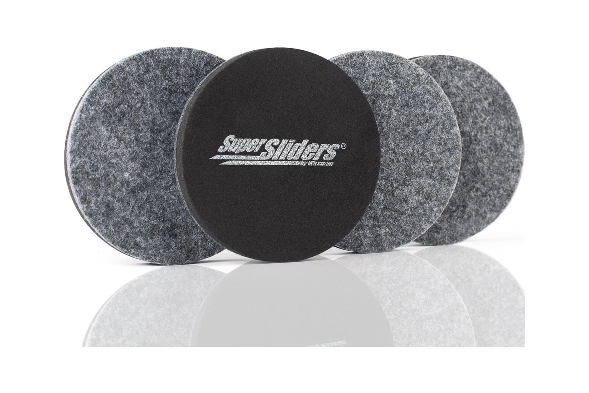 Super Sliders 3 1/2" Reusable Furniture Sliders, Wood, Gray (4 Pk ...