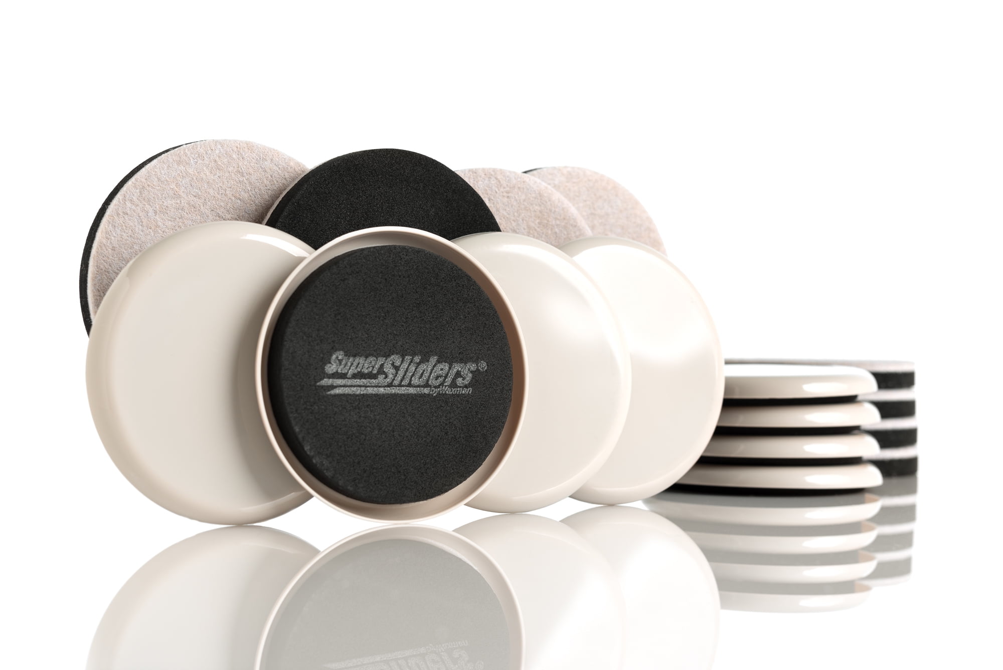 Super Sliders 3 1/2" Reusable Multi-Surface Sliders, Beige (16 Pk ...