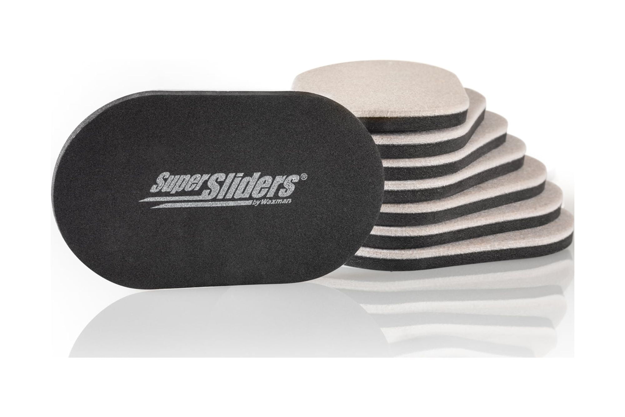 Super Sliders 3 1/2" x 6" Reusable Furniture Sliders, Carpet, Beige (8 ...