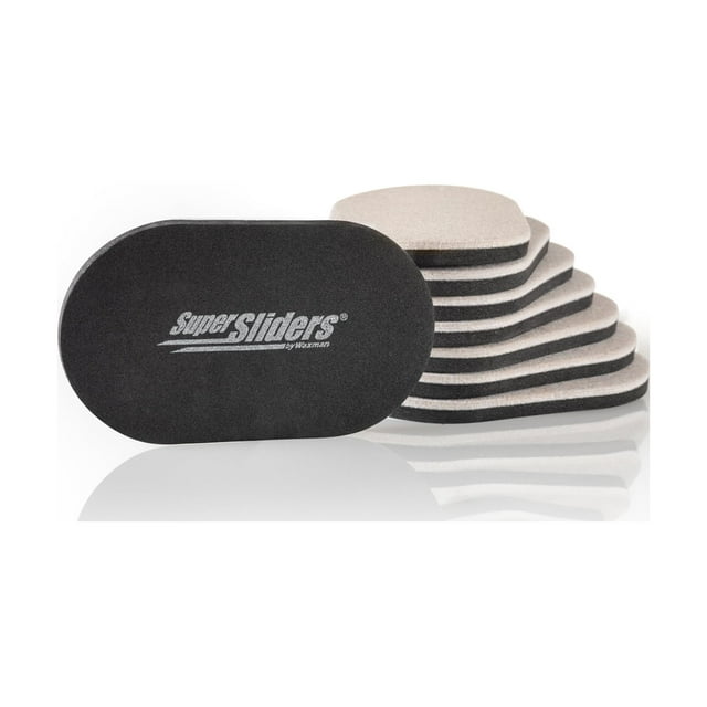 Super Sliders 3 1/2" x 6" Reusable Furniture Sliders, Carpet, Beige (8 ...