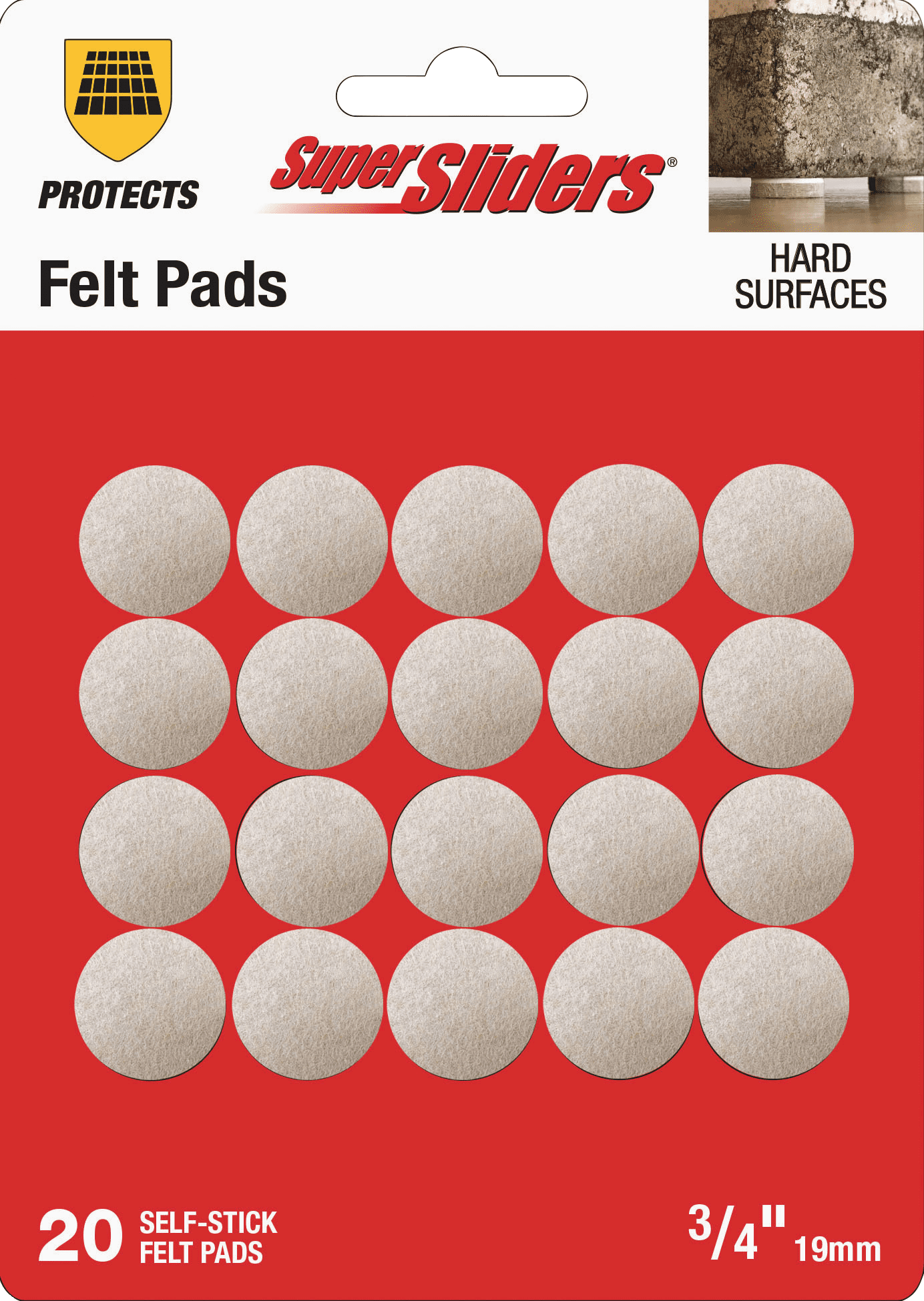 Super Sliders 3/4 In. Furniture Pad1 - Pack of 2 — Residential Use ...