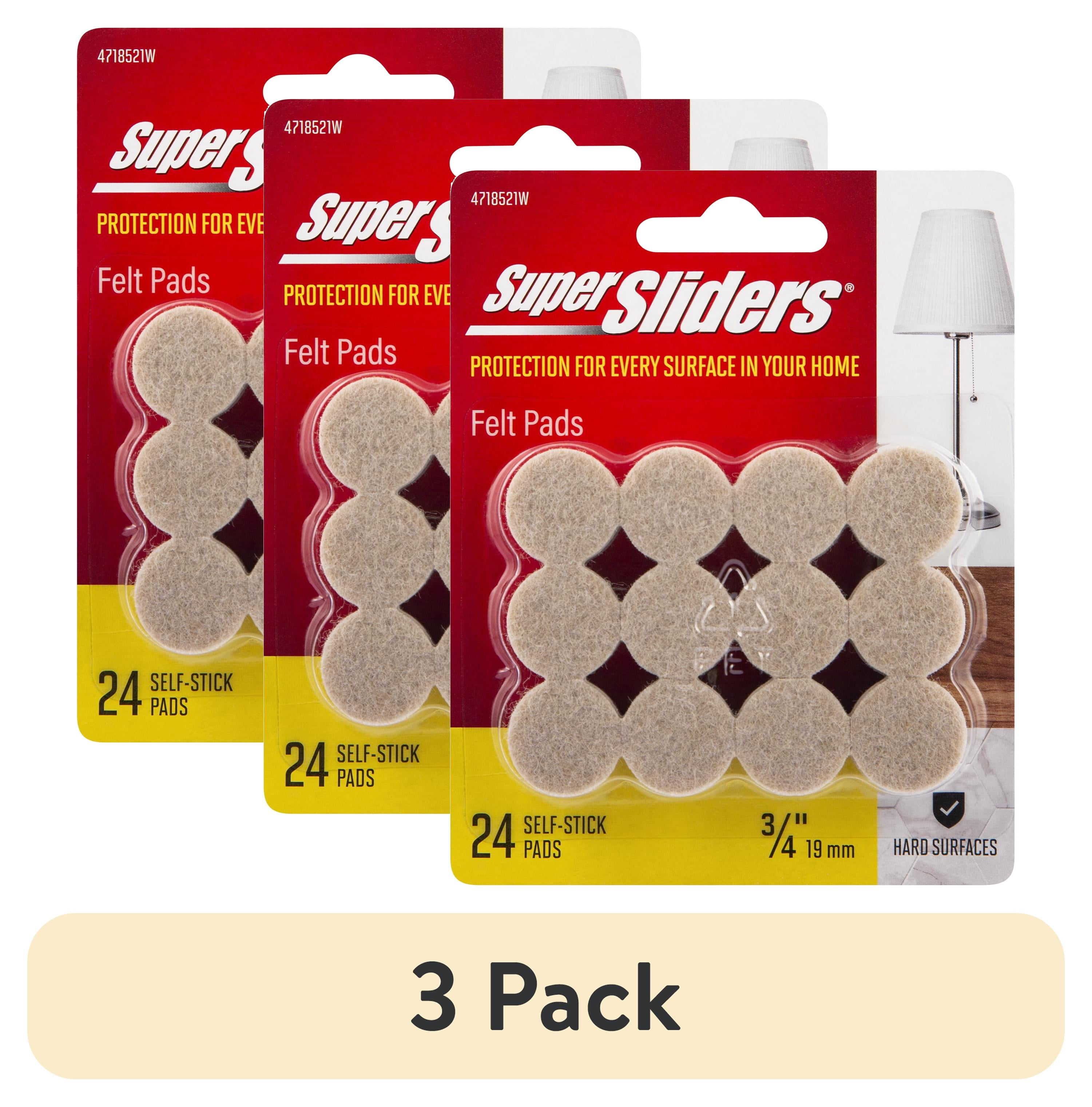 (3 pack) Super Sliders 3/4" Round Self Stick Felt Furniture Pads for ...