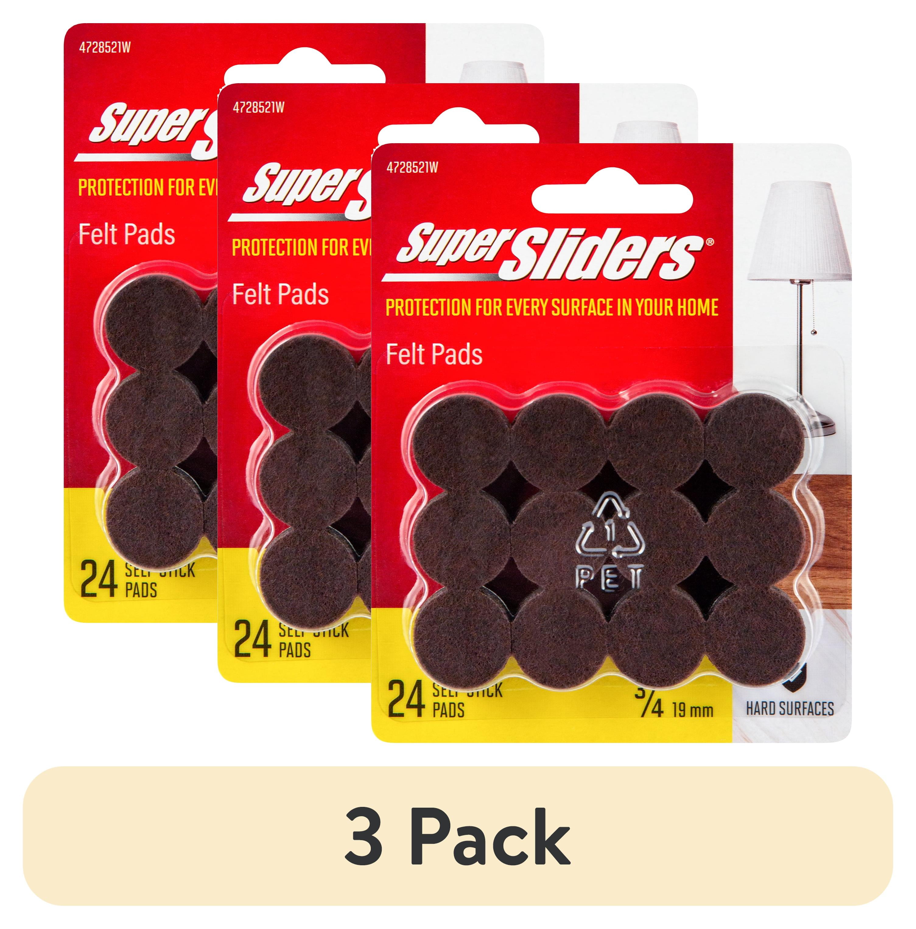 (3 pack) Super Sliders 3/4" Round Self Stick Felt Furniture Pads for ...