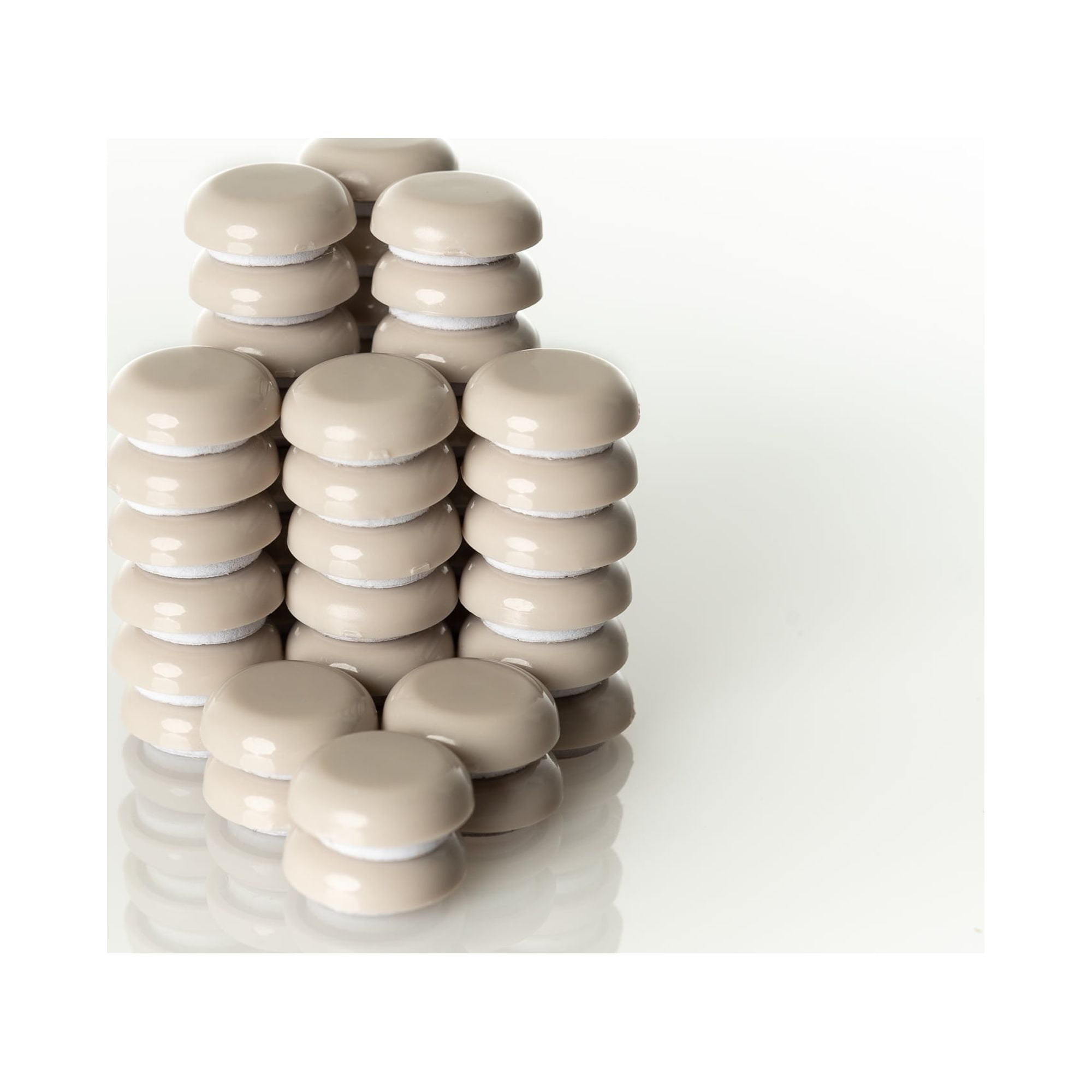 Super Sliders 3/4" Round Self-Stick Furniture Sliders for Carpet, Beige ...