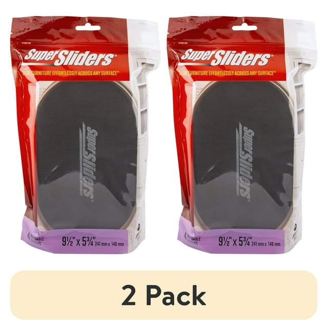 (2 pack) Super Sliders: 5 3/4 inch x 9 1/2 inch Oval Plastic Furniture ...