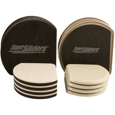 Super Sliders 2 1/2" Round Self Stick Non-Skid Gripper Pad Plastic ...