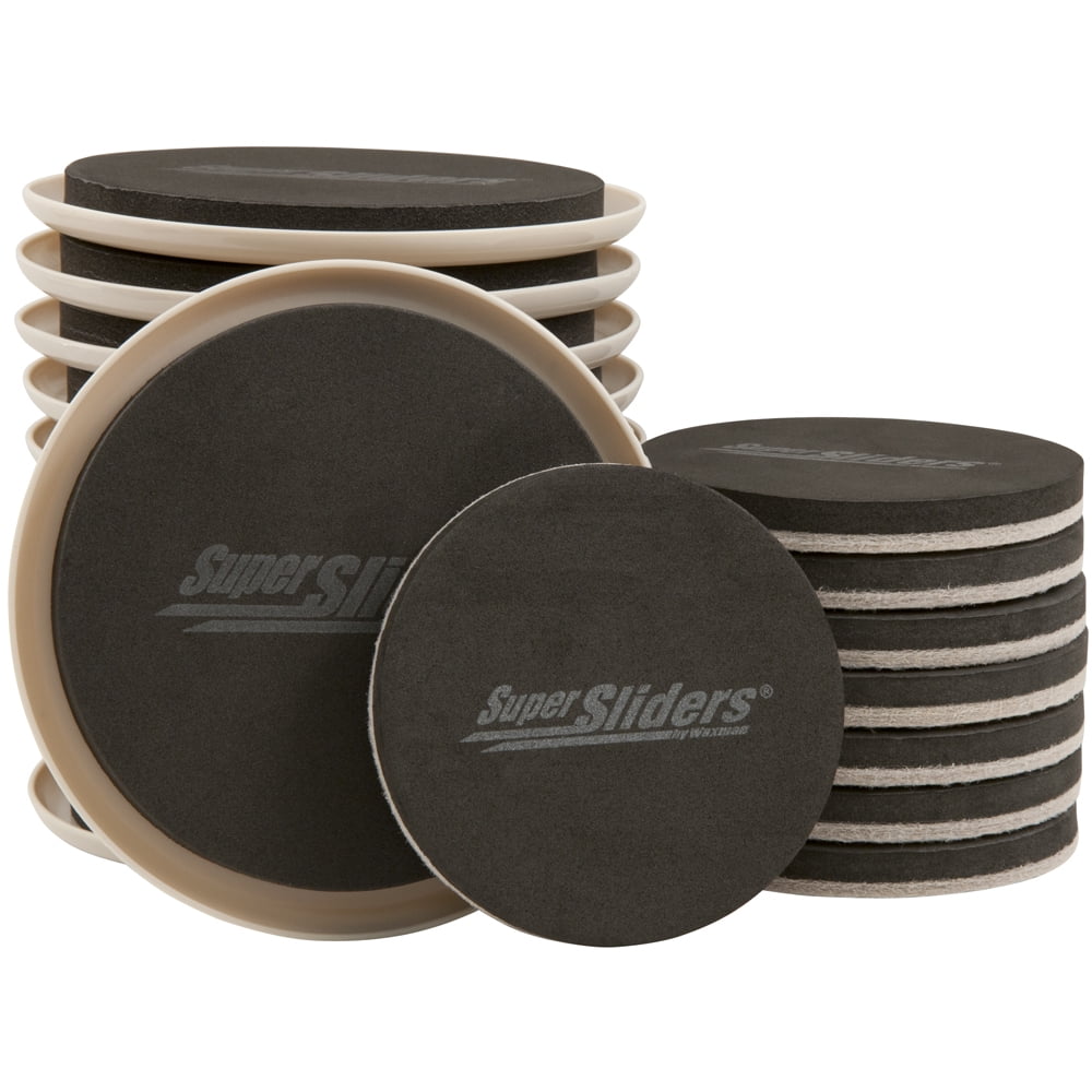 Super Sliders Assorted Reusable Multi-Surface Furniture Sliders, Beige ...