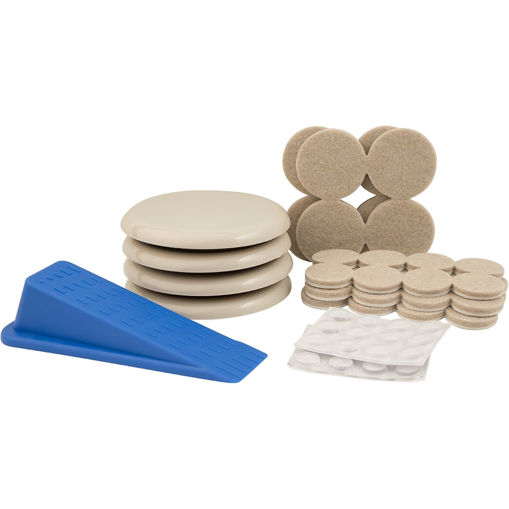 Super Sliders Assorted Reusable & Self-Stick Furniture Sliders (61 Pack ...