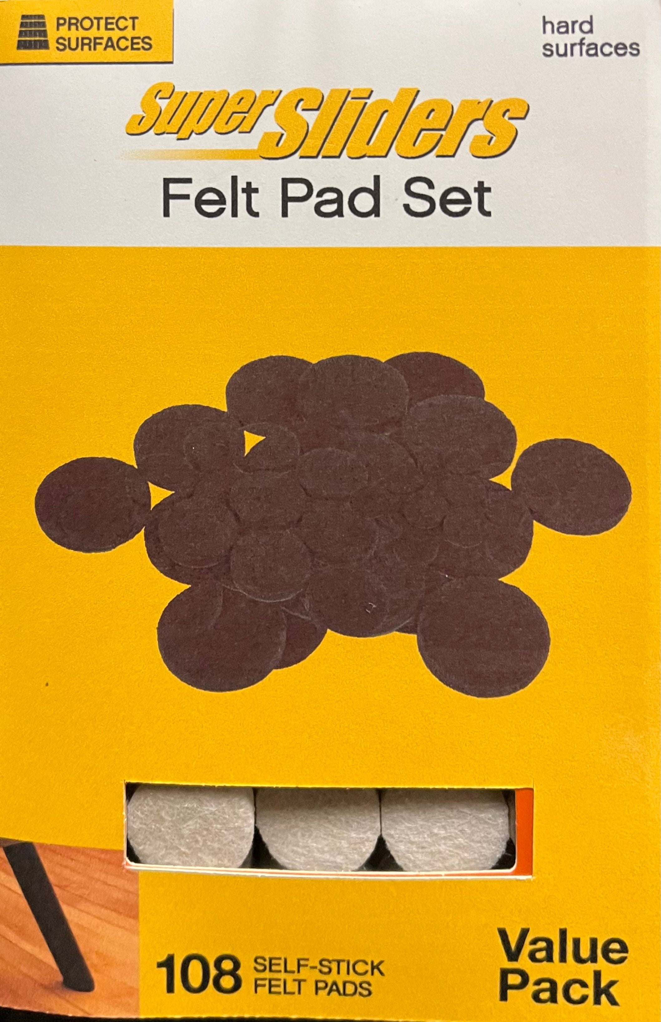 Super Sliders FELT BEIGE ASSORT 108 PC - Walmart.com