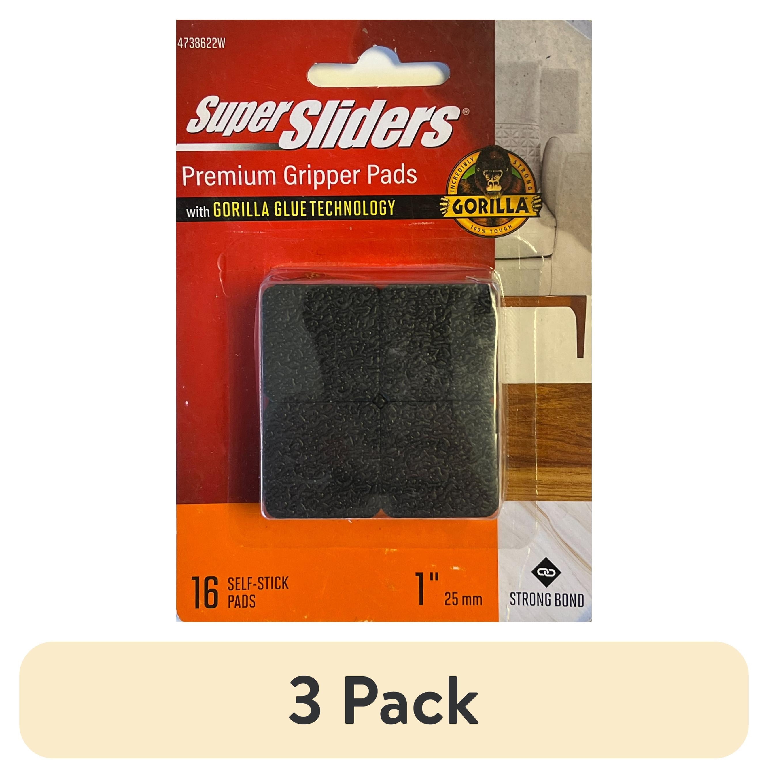 (3 pack) Super Sliders With Gorilla Glue Technology. 1 inch Square ...