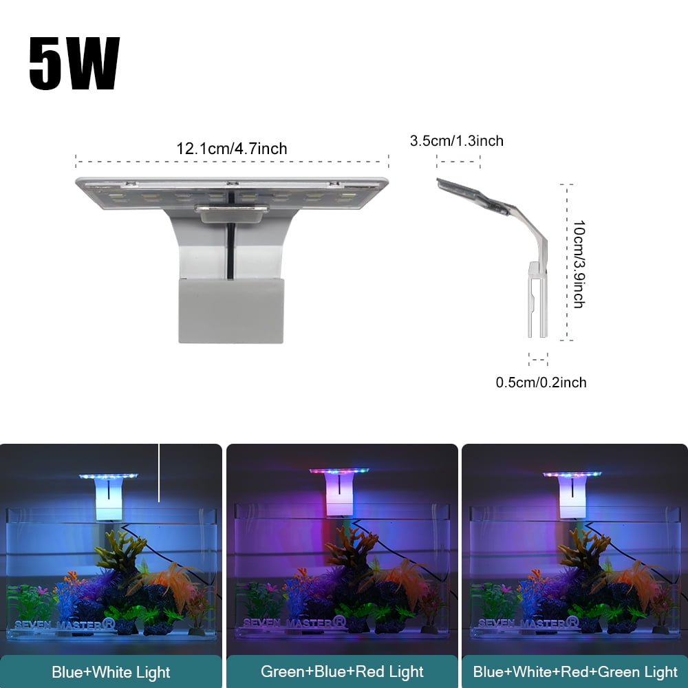 Super Slim Led Lamp Aquarium Decorative Mini Aquatic Plant Light High ...