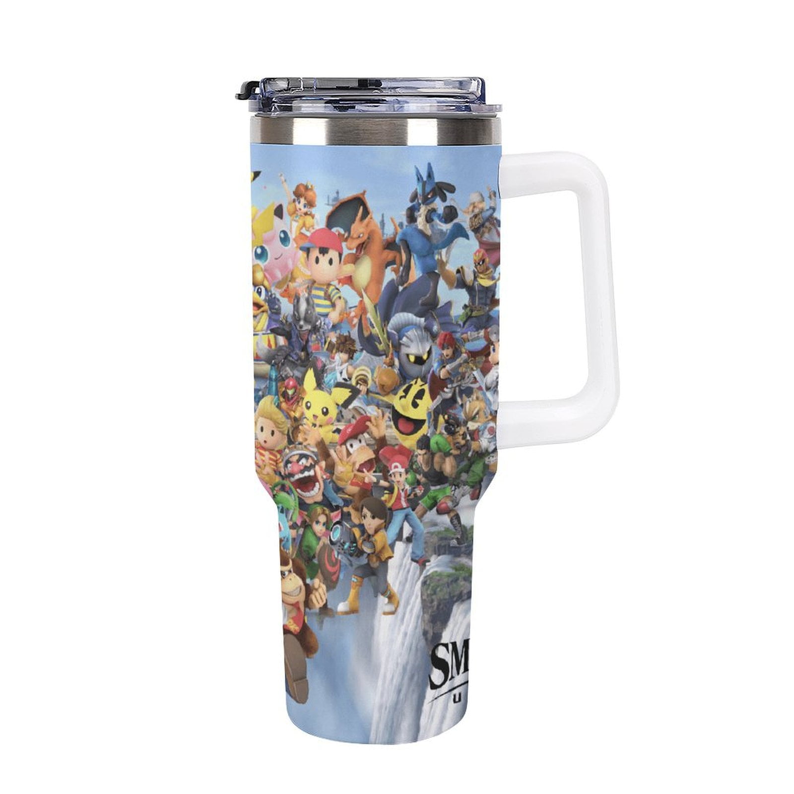 Super Smash Bros 40 Oz Tumbler with Handle And Straw, Vacuum Insulated ...