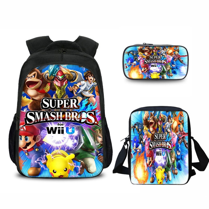 Super Smash Bros Anime Backpacks Sets, Cartoon Laptop Backpack with ...