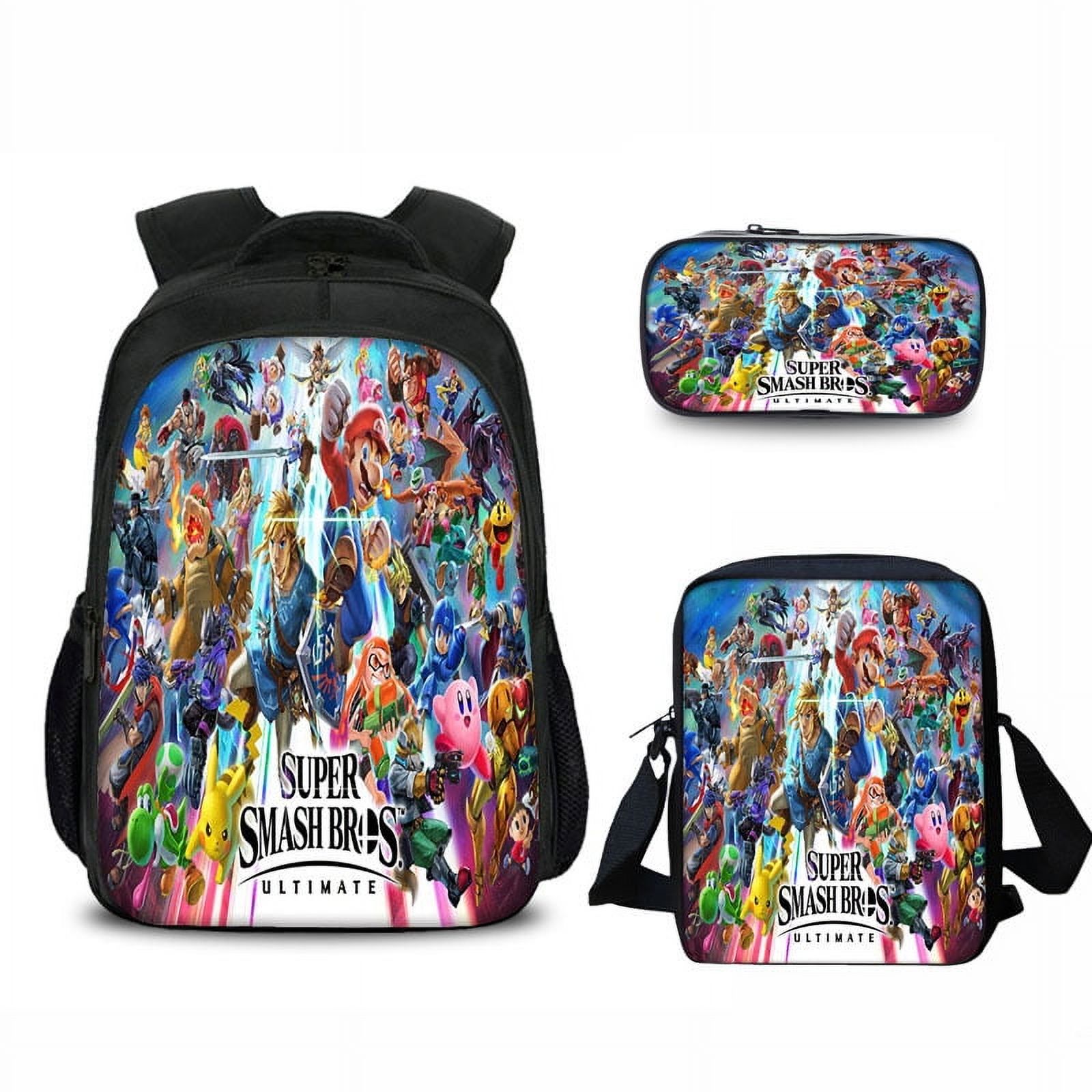 Super Smash Bros Anime Backpacks Sets, Cartoon Laptop Backpack with ...