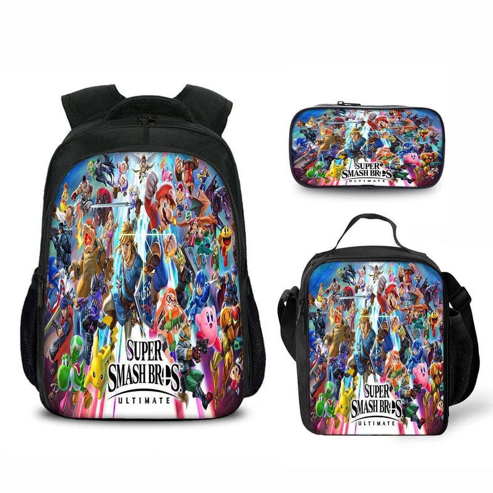 Super-Smash-Bros Anime Travel Backpack for Teens/Womens/Mens/ Casual ...