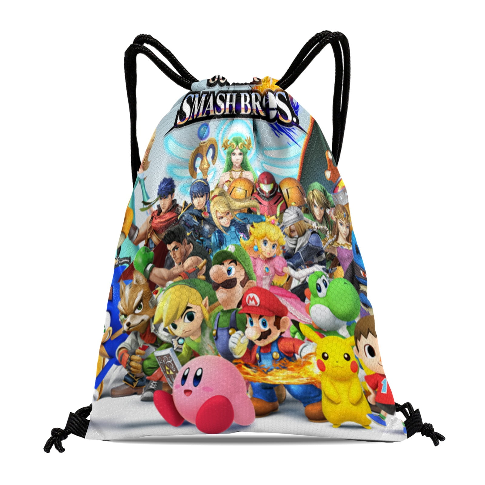 Super Smash Bros Aqua-Dry Drawstring Bag:Suitable for fitness, hiking ...