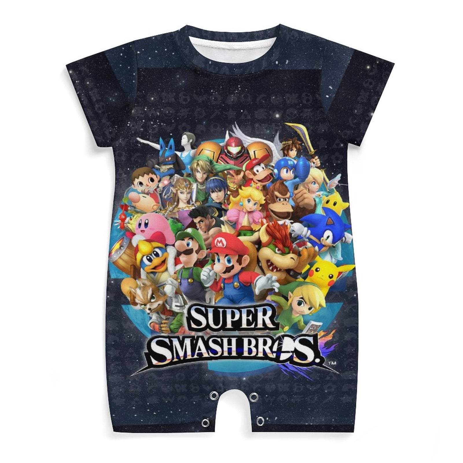 Super Smash Bros Baby Boy Girl Romper Short Sleeve Cotton Bodysuit ...
