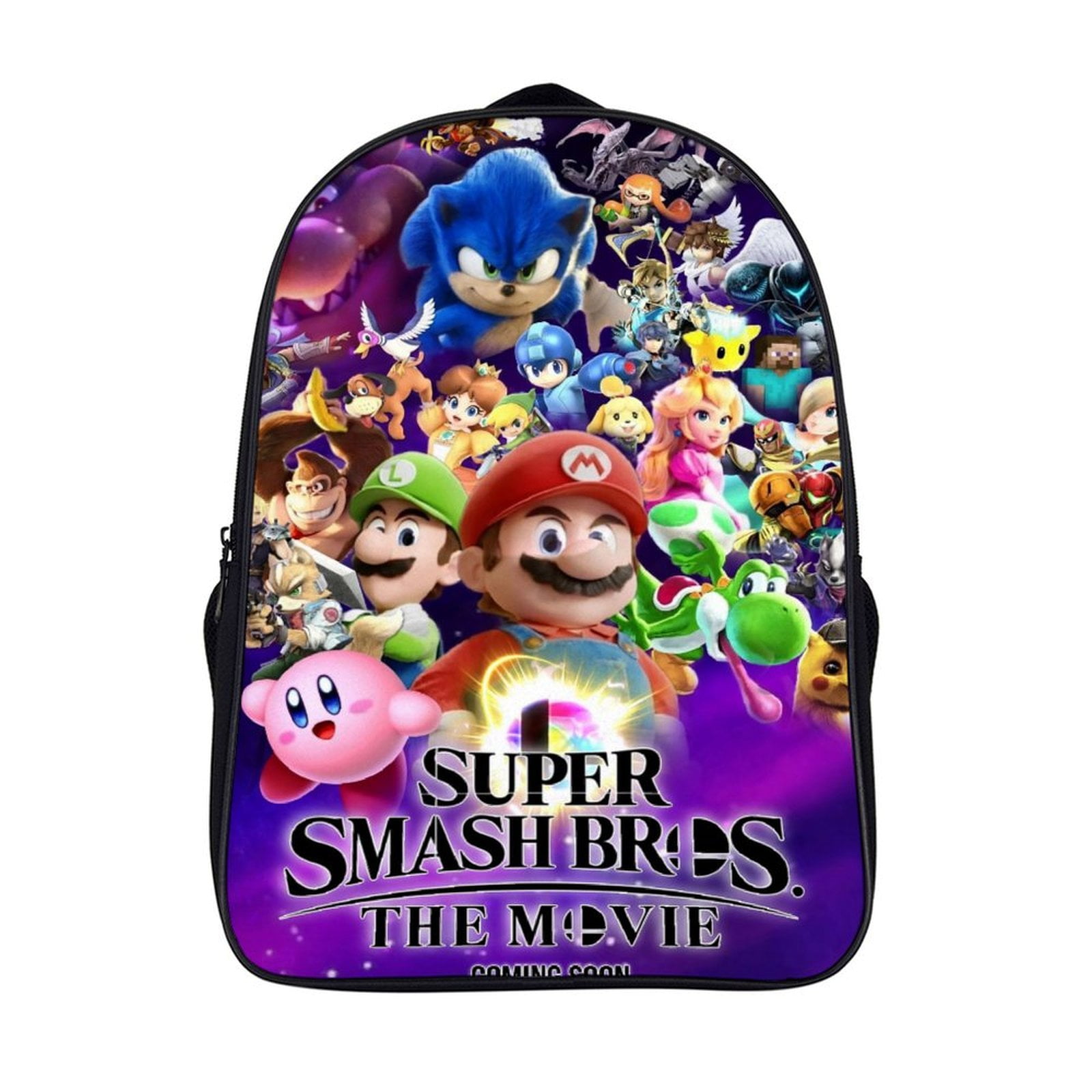 Super Smash Bros Backpack 16 Inch Bookbag Casual Daypack Travel ...