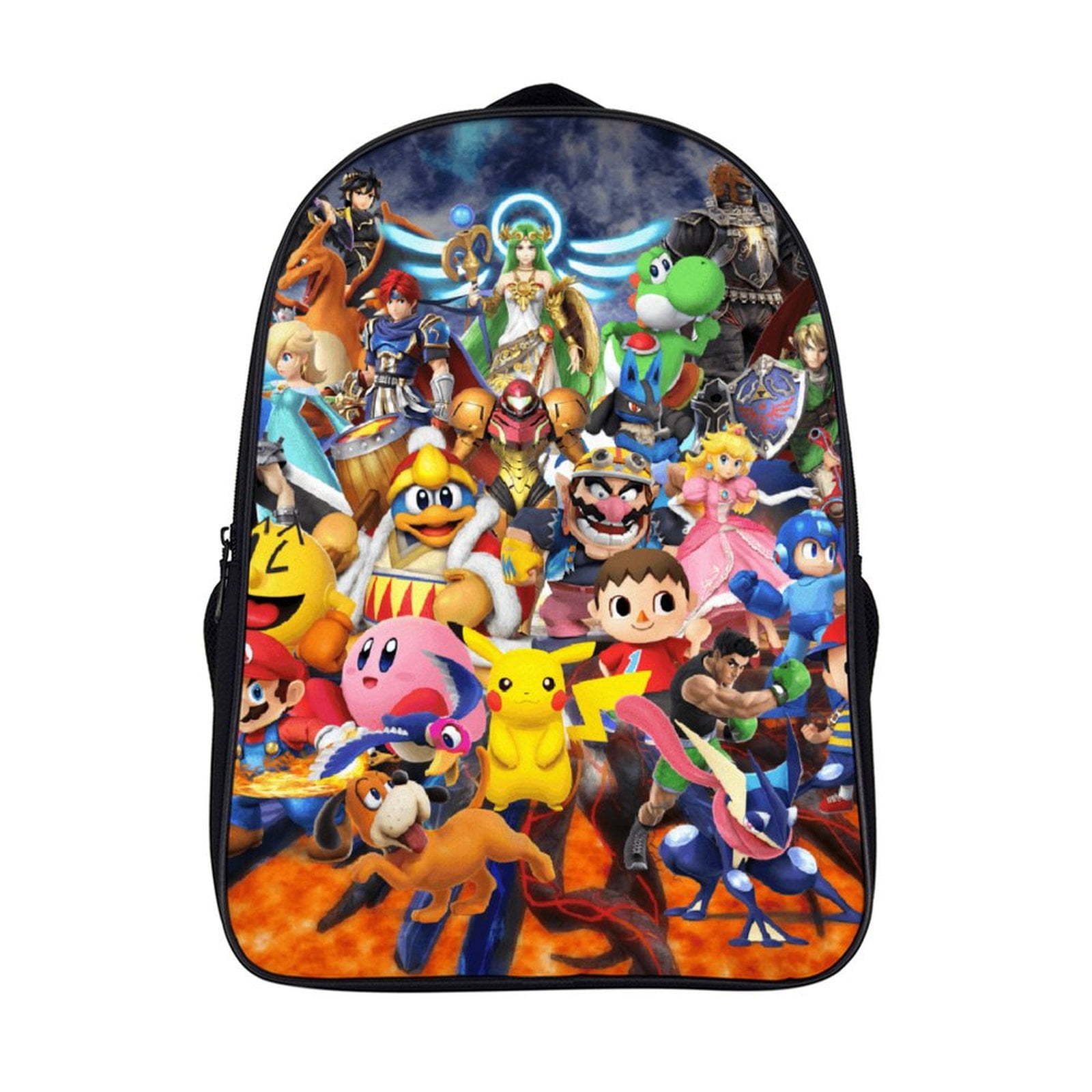 Super Smash Bros Backpack 16 Inch Bookbag Casual Daypack Travel ...